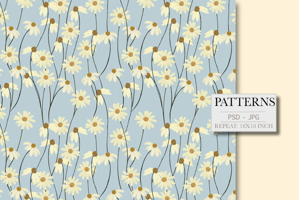 Meadow floral cute pattern – MasterBundles