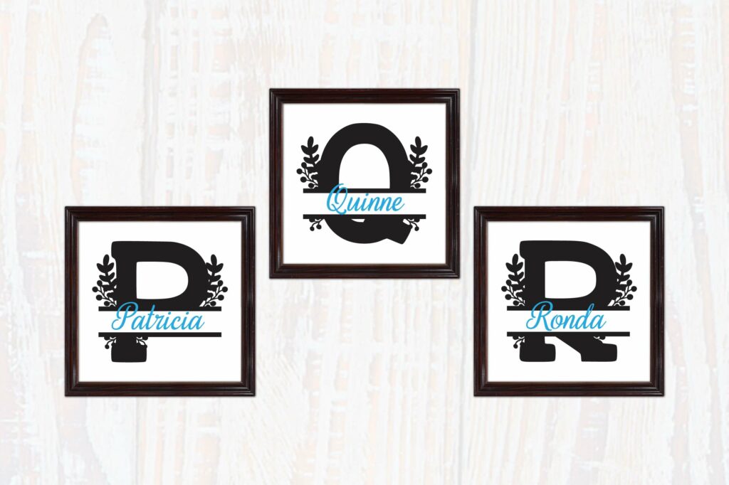 Floral Split Monogram Flower Font – MasterBundles