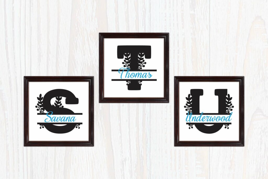 Floral Split Monogram Flower Font – MasterBundles