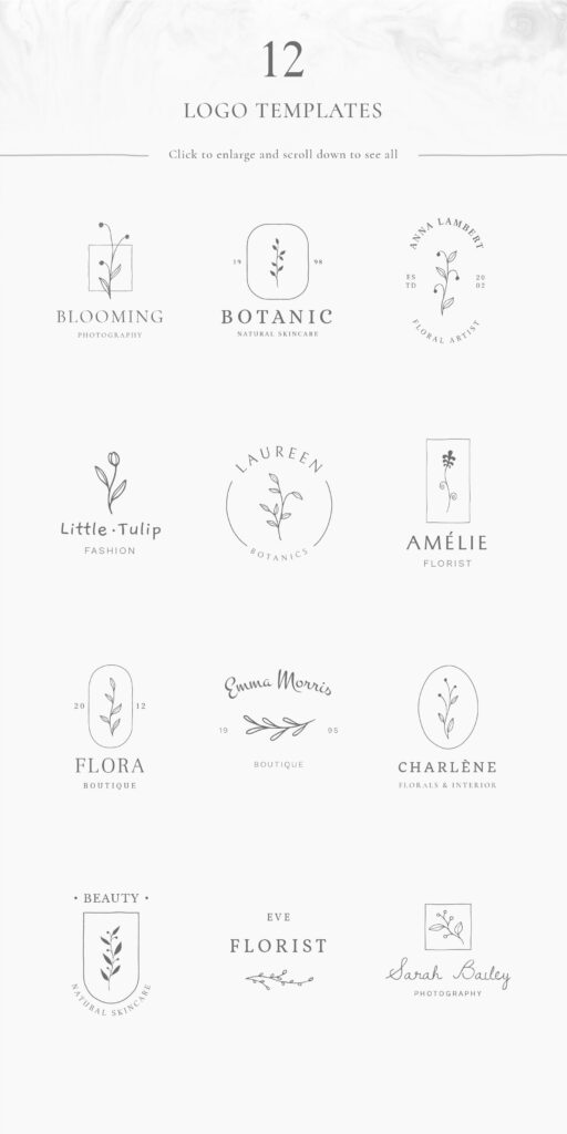 Floral Logos & Illustrations – MasterBundles
