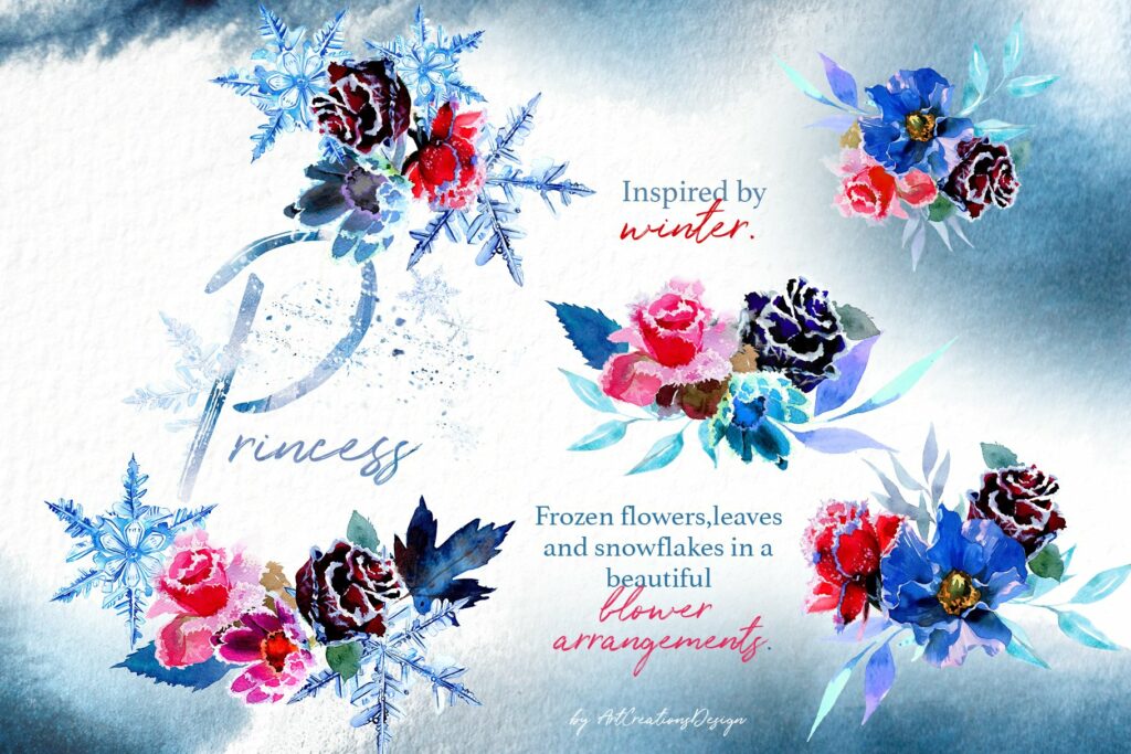 Watercolor Princess Clipart Set – MasterBundles