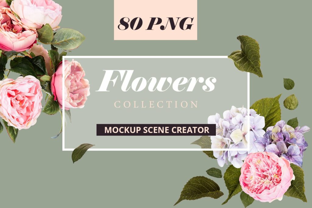 Flowers Scene Creator Mockup Set – MasterBundles