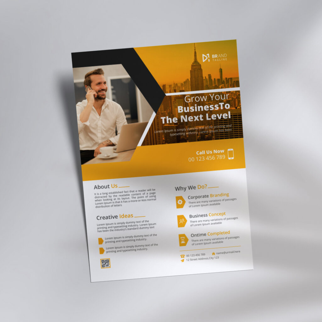 Corporate minimal business flyer design template - MasterBundles