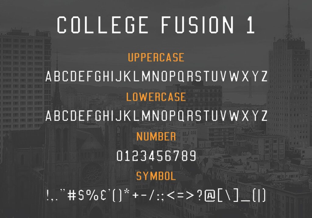College Fusion Font Combo – MasterBundles