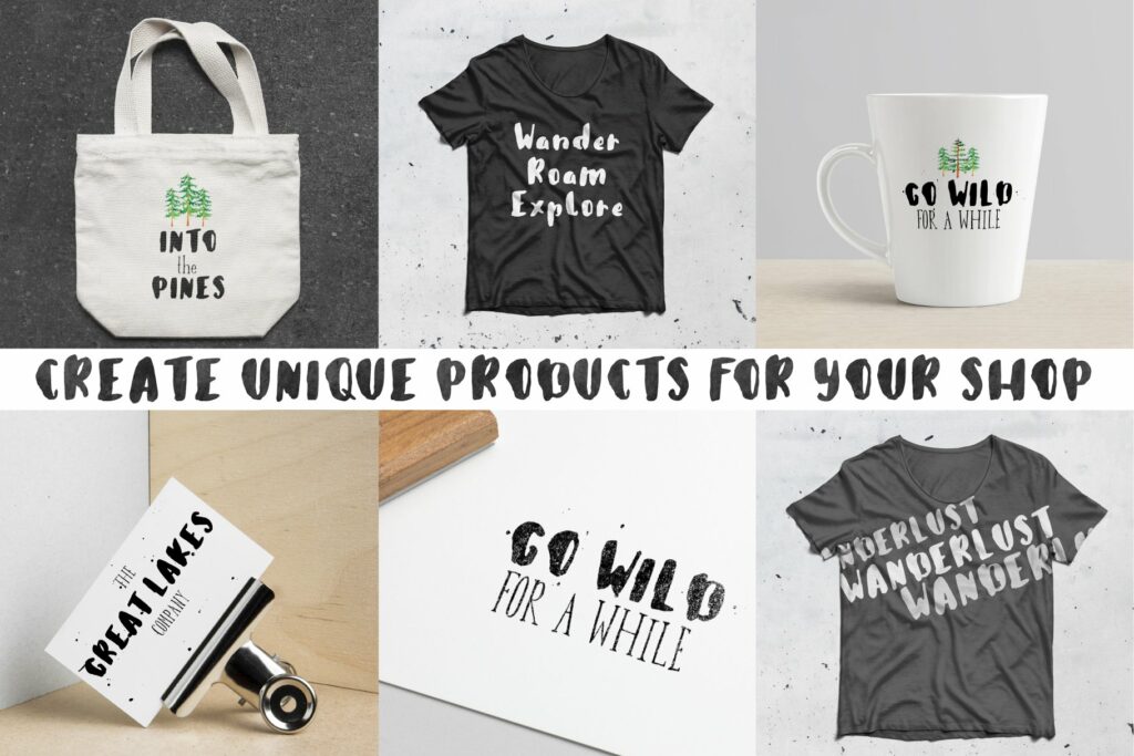 Forest & Pine Textured Font Bundle – MasterBundles