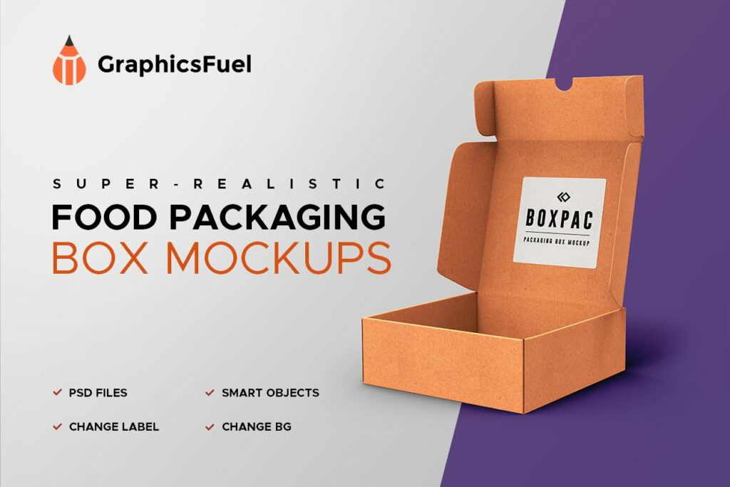 Food Packaging Box Mockups – MasterBundles