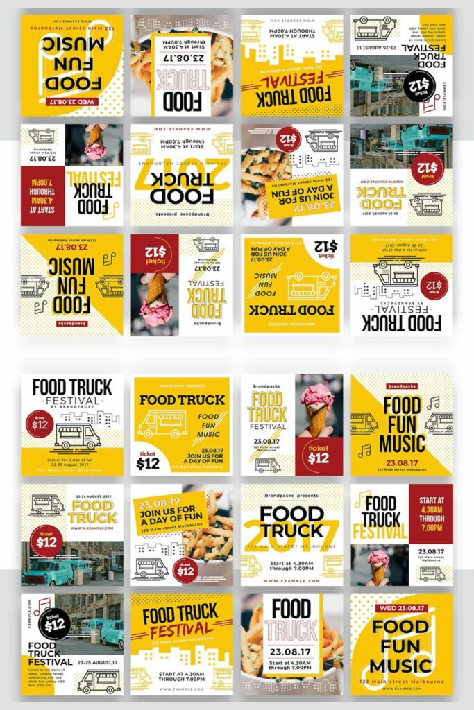 Food Truck Social Media Template PSD/AI - MasterBundles