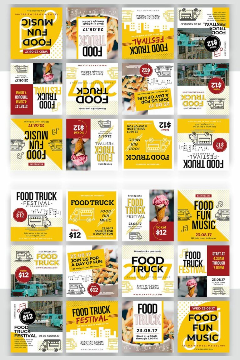 Food Truck Social Media Template PSD/AI - MasterBundles