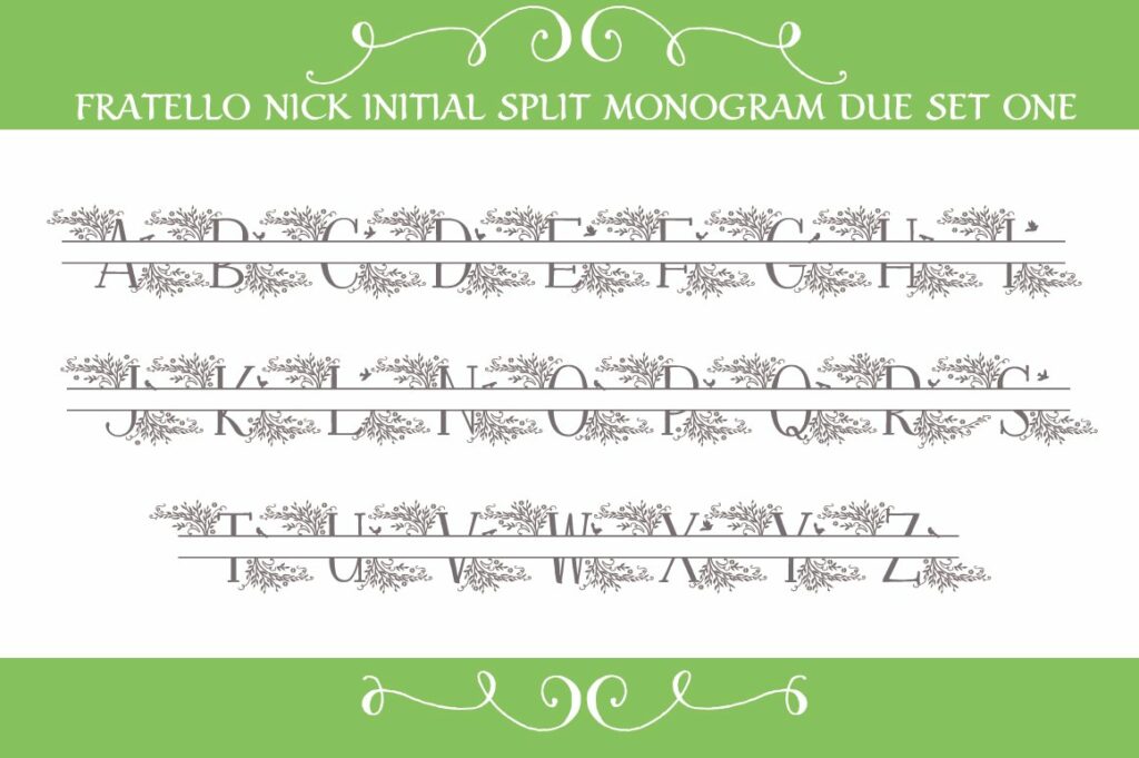 Sale-Fratello Nick Split Monogram 3 – MasterBundles