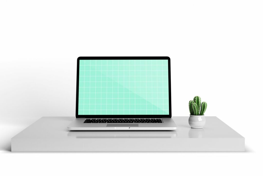 Front View Laptop Mockup – MasterBundles