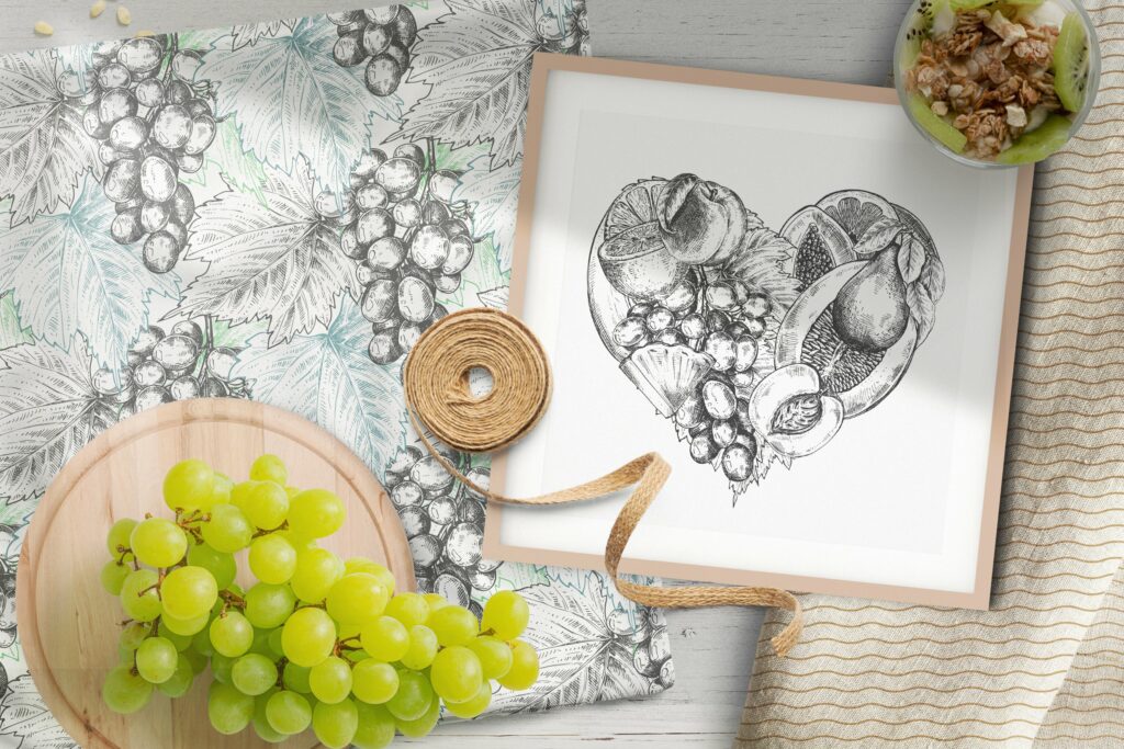 Fresh fruits vector set – MasterBundles