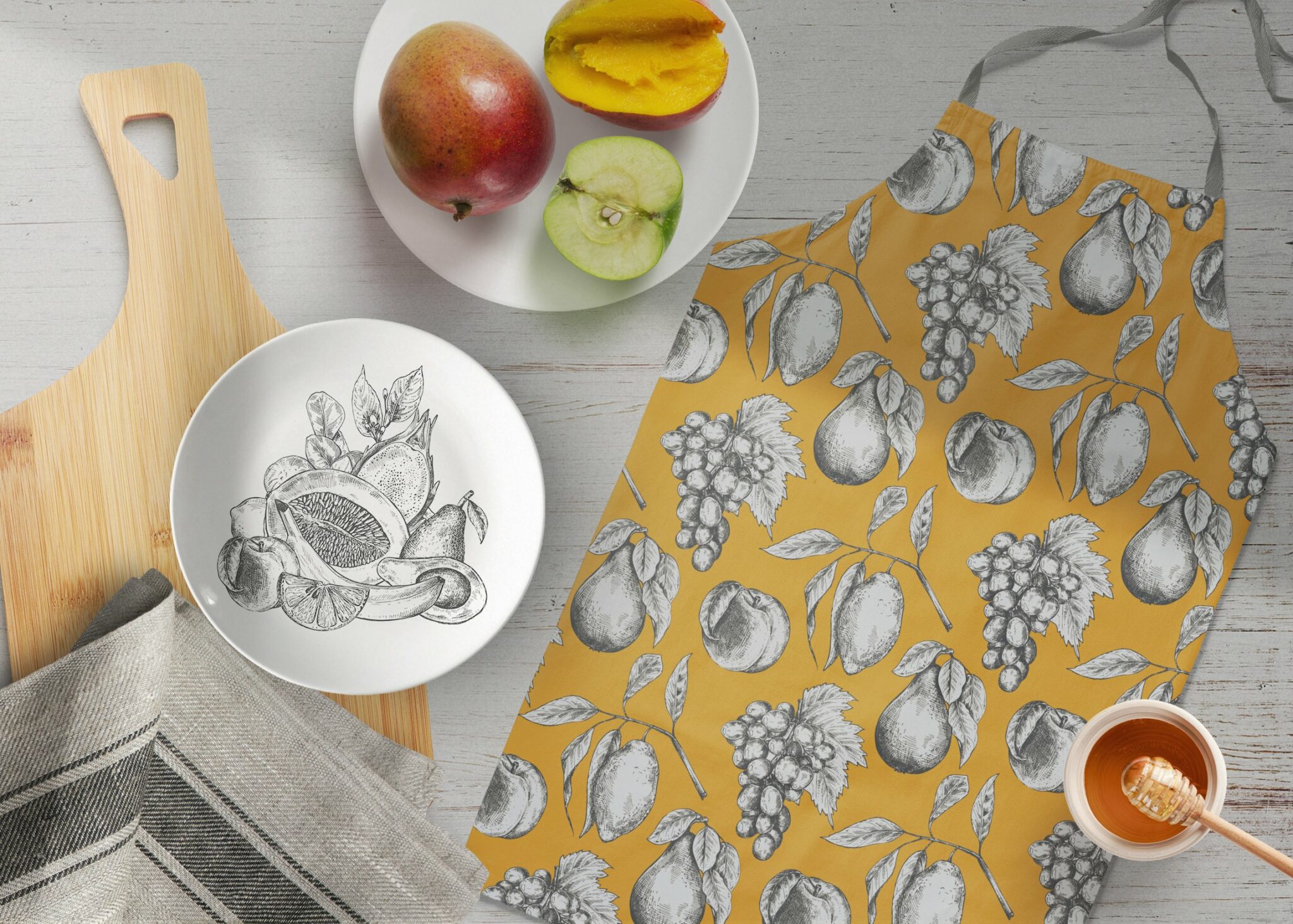 Fresh fruits vector set – MasterBundles