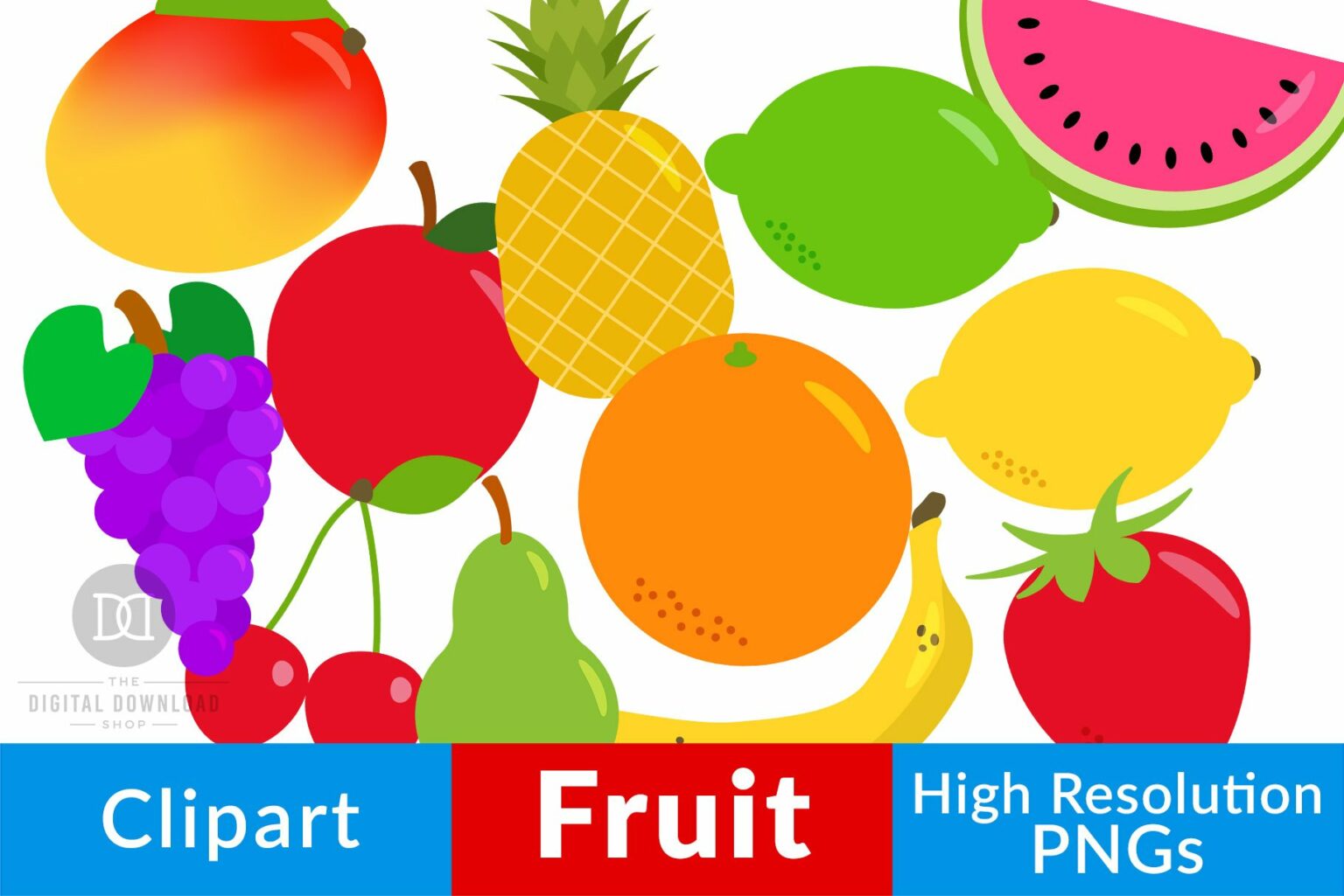 Fruit Clipart, Healthy Foods – MasterBundles