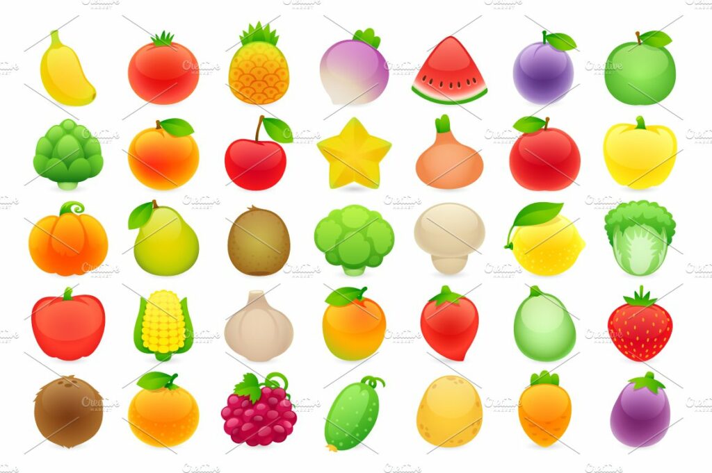 Fruits and Vegetables Big Collection – MasterBundles