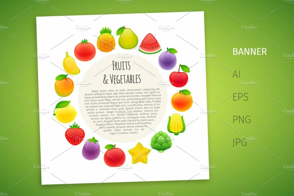 Fruits and Vegetables Big Collection – MasterBundles