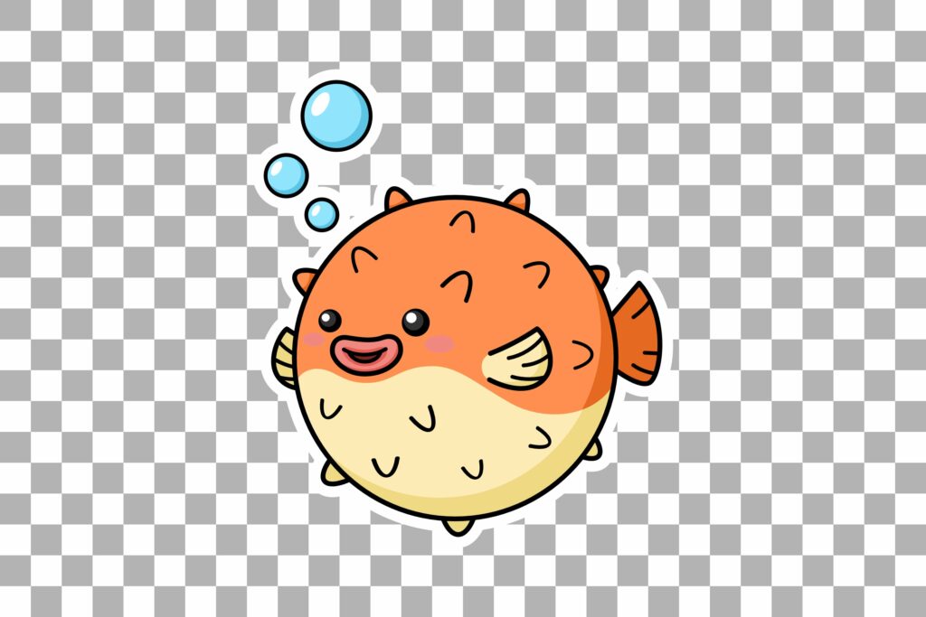 Cute Fugu Puffer Fish Sticker – MasterBundles