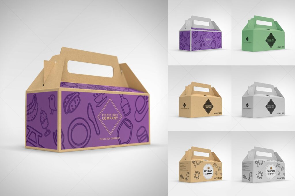 Gable Food Box Carrier Mockup #01 – MasterBundles