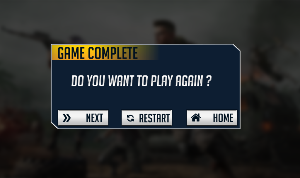 Army Commando Fight game UI Editable Template - MasterBundles