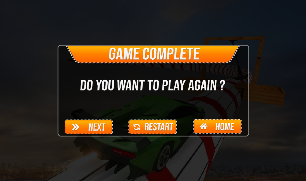 Racing Stunt Game UI Editable Template