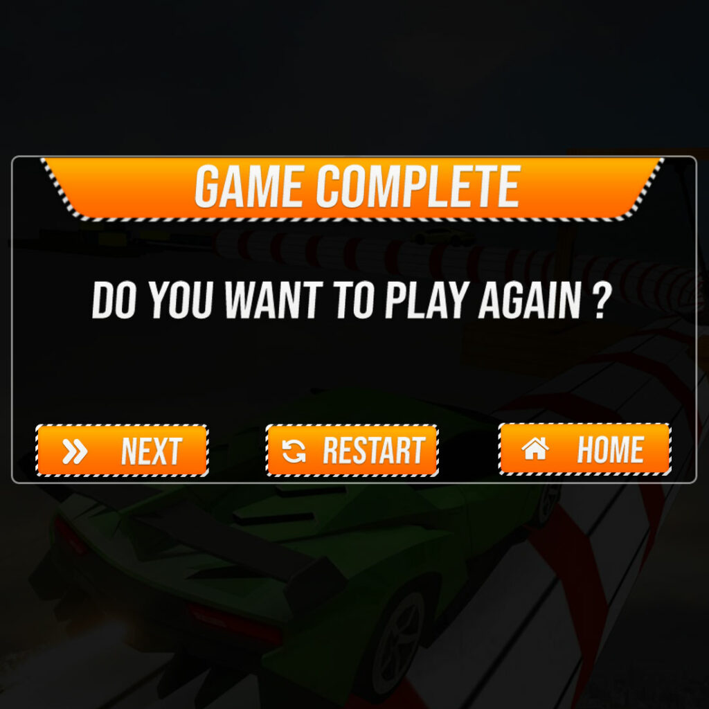 Racing Stunt Game UI Editable Template