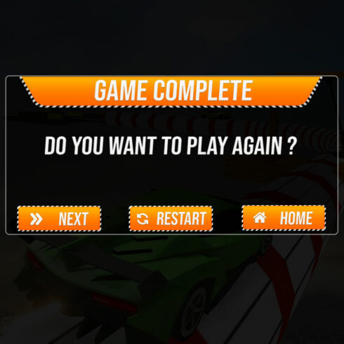 Racing Stunt Game UI Editable Template