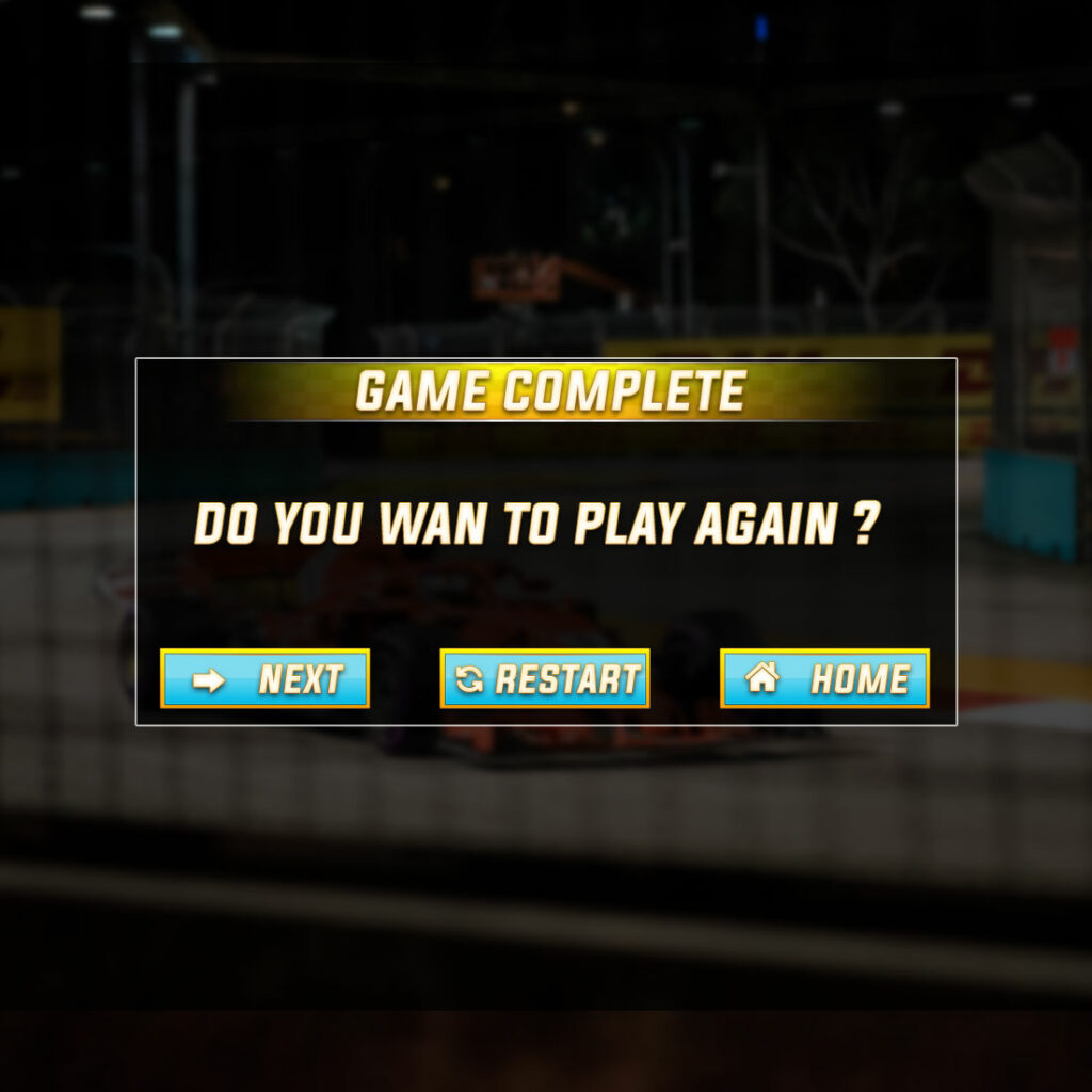 Drift car game UI