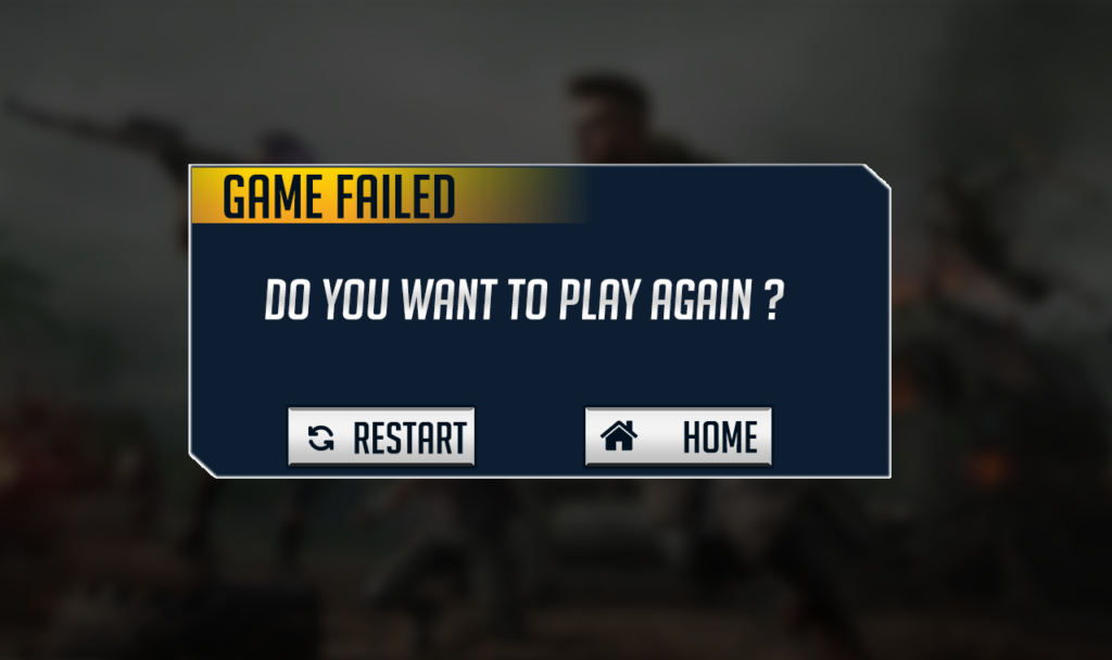 Army Commando Fight game UI Editable Template - MasterBundles