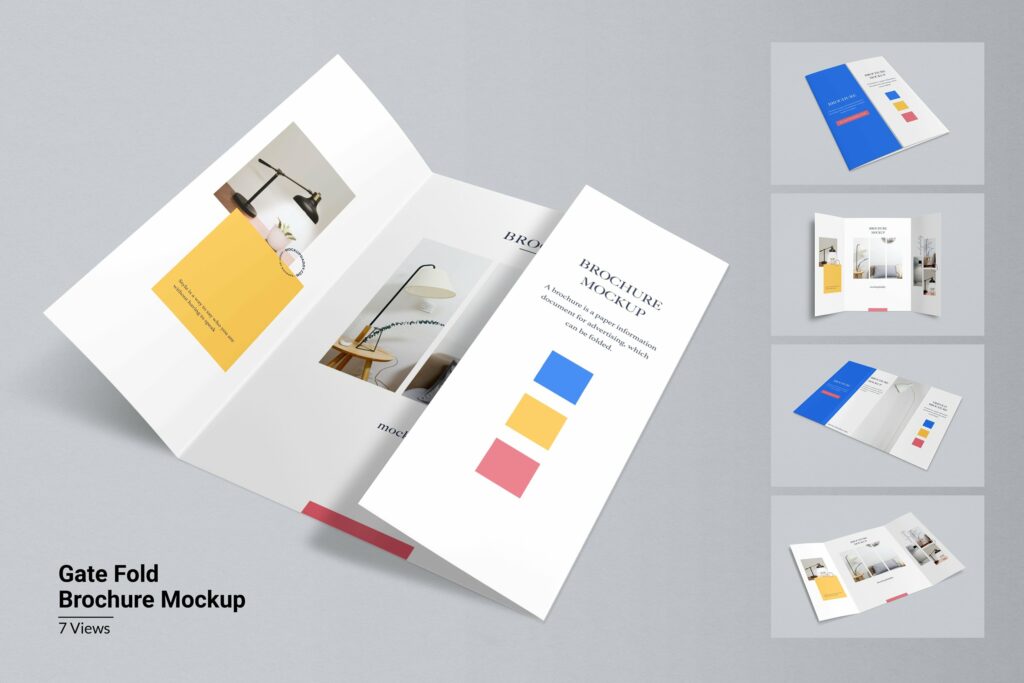 Gate Fold Brochure Mockup – MasterBundles