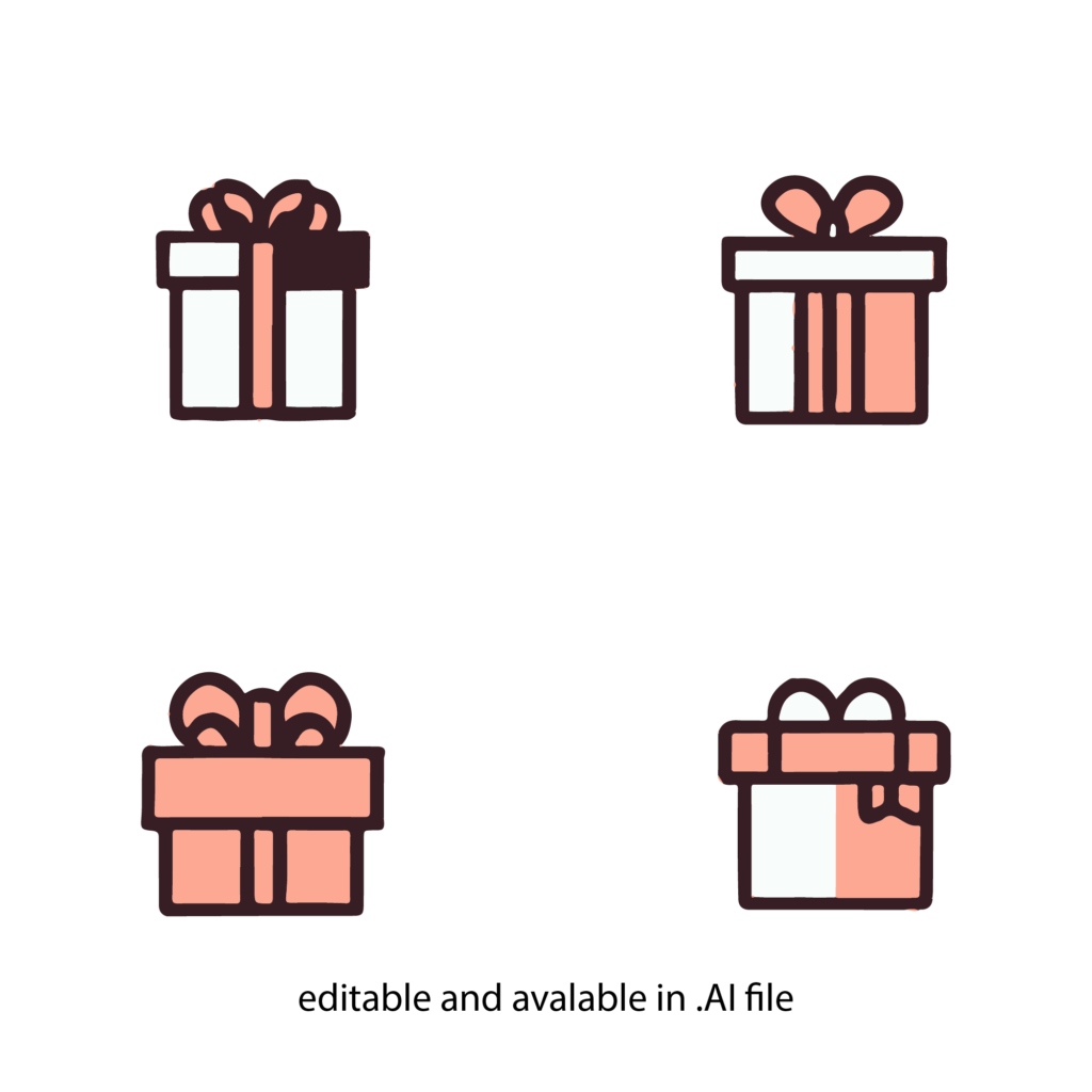 Gift Box Icons Minimal And Modern