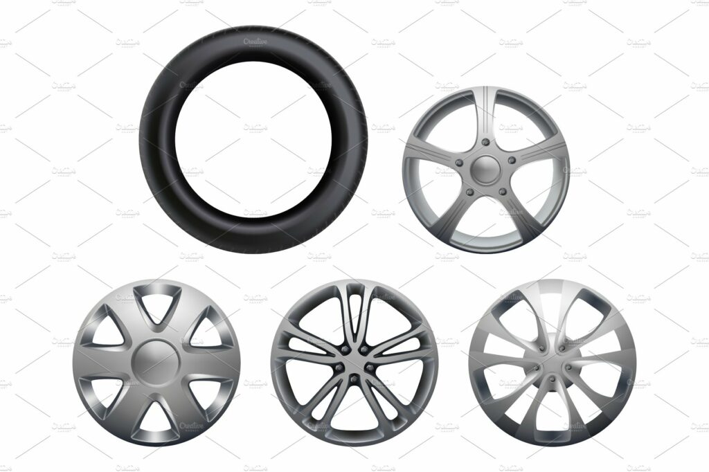 Car rims. Realistic wheels vehicle – MasterBundles