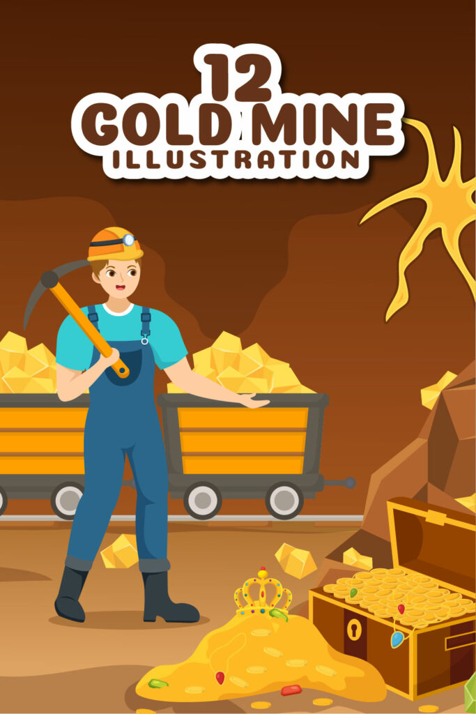12 Gold Mine Illustration - MasterBundles