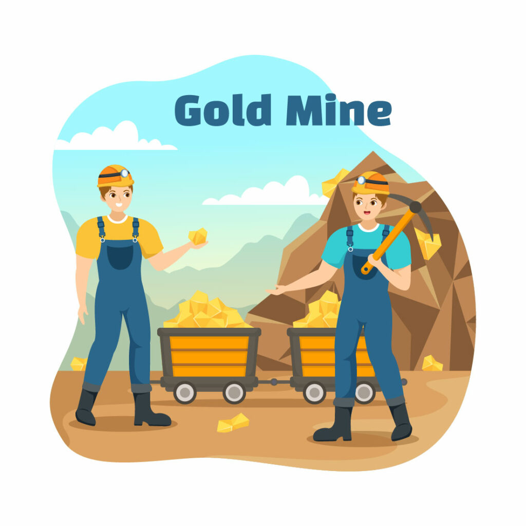 12 Gold Mine Illustration - MasterBundles