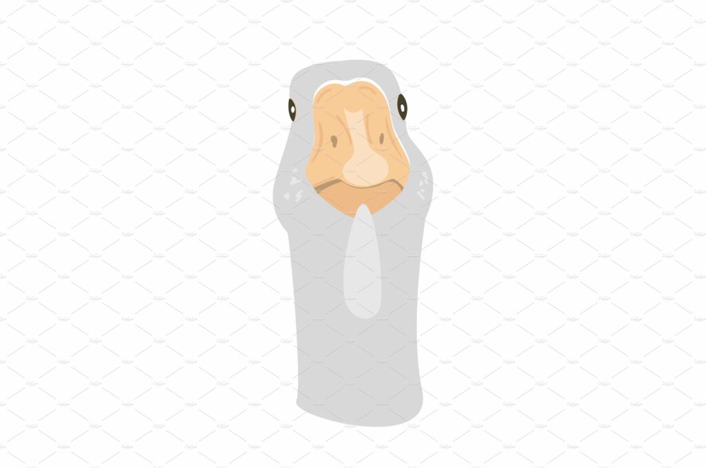 Goose head cartoon vector – MasterBundles