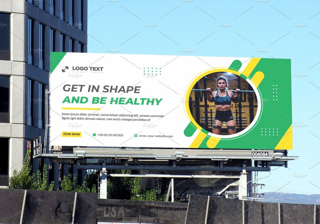 Creative Fitness Billboard Design – MasterBundles
