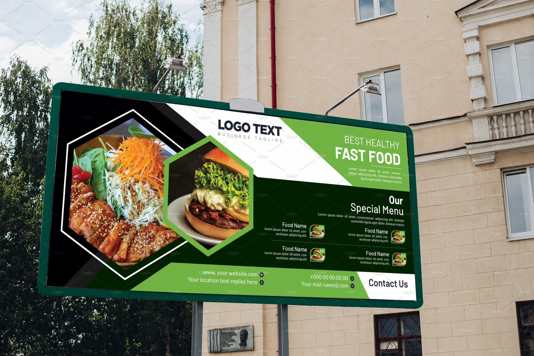 Fast Food Billboard Template – MasterBundles
