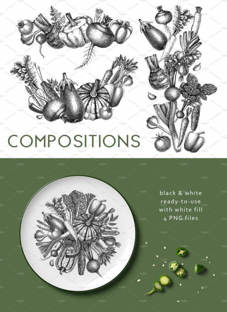 Vegetables Designs & Patterns – MasterBundles
