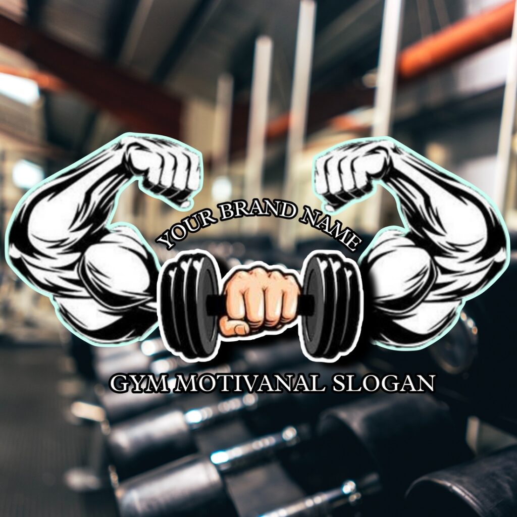 GYM MOTIVATIONAL LOGO - MasterBundles