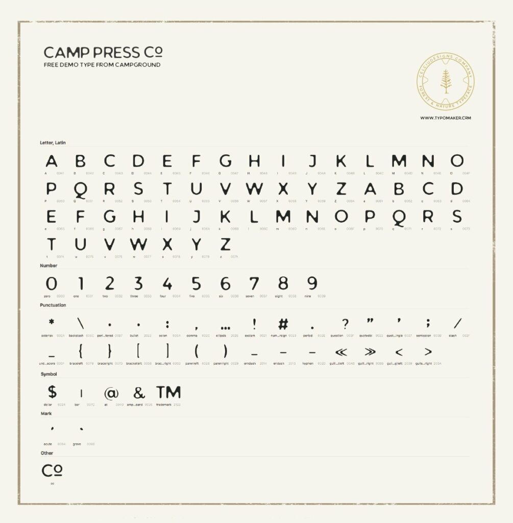 Campground Monoline - 2 fonts – MasterBundles