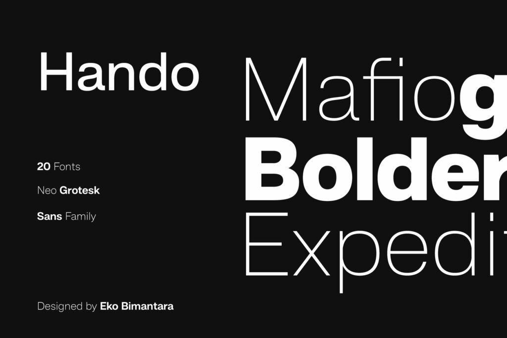 Hando; 20 Fonts of Sans Serif – MasterBundles
