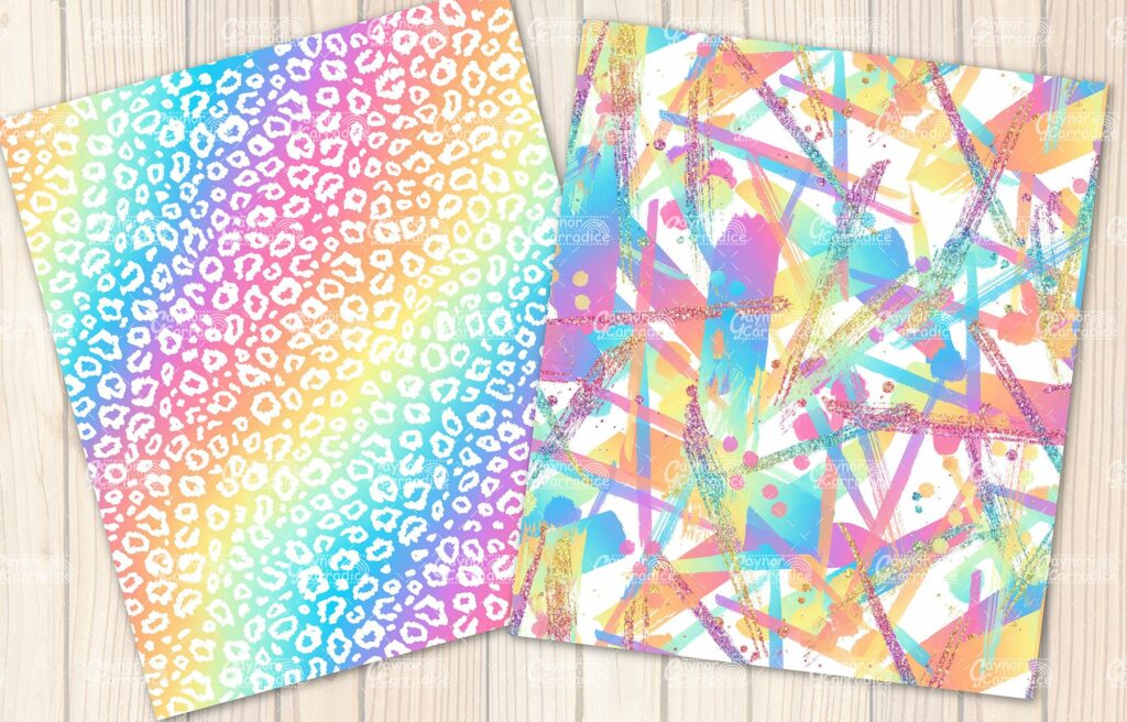 Happy place rainbow seamless pattern – MasterBundles