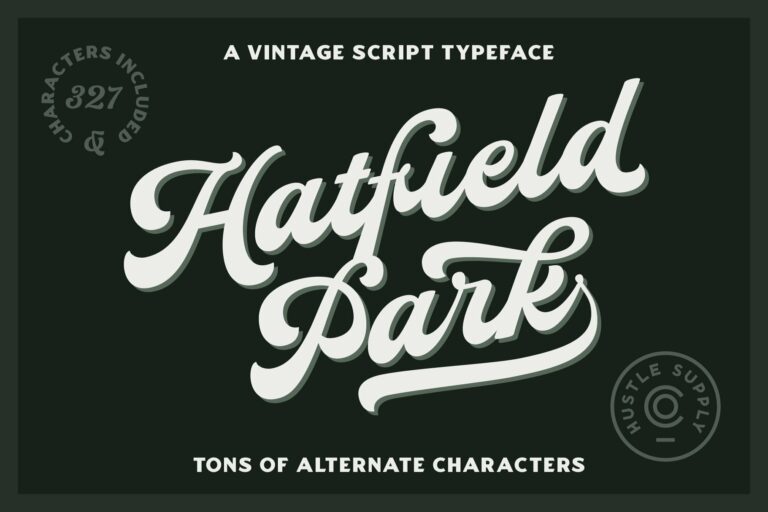 Hatfield Park - Vintage Script Font – MasterBundles