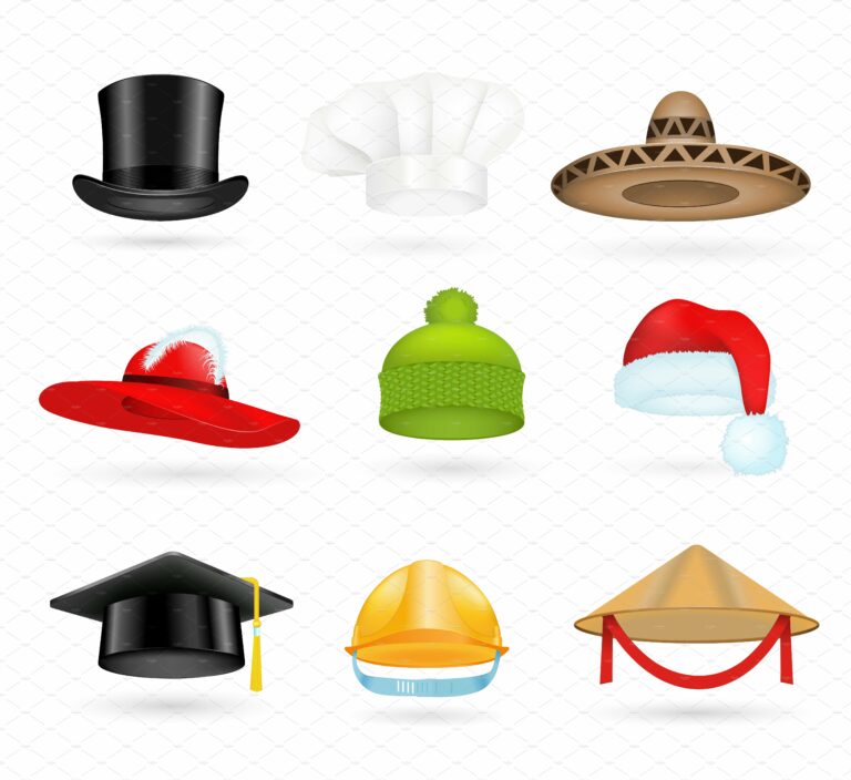 3d top hats different professions – MasterBundles