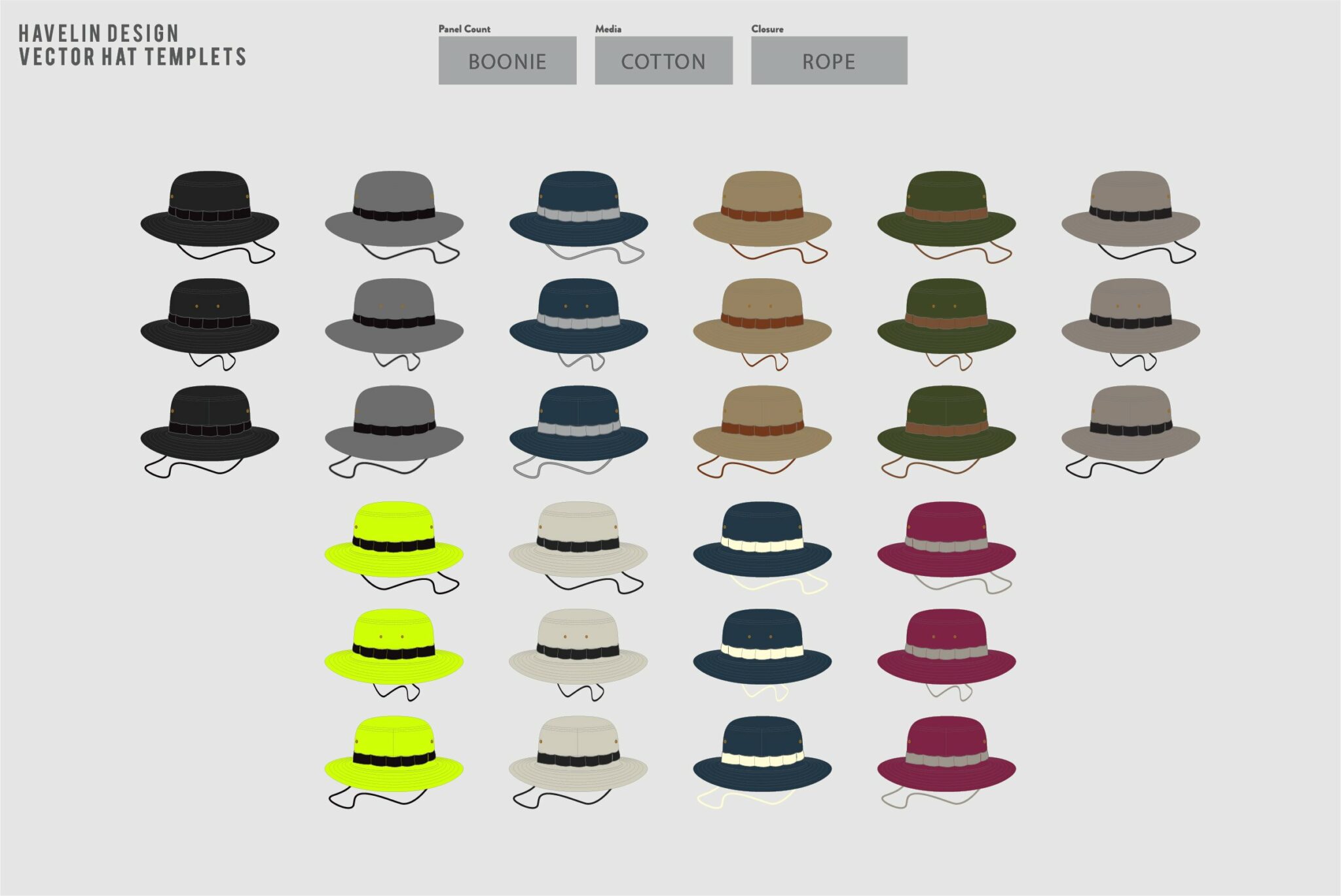 Hat Template - Boonie Hat – MasterBundles