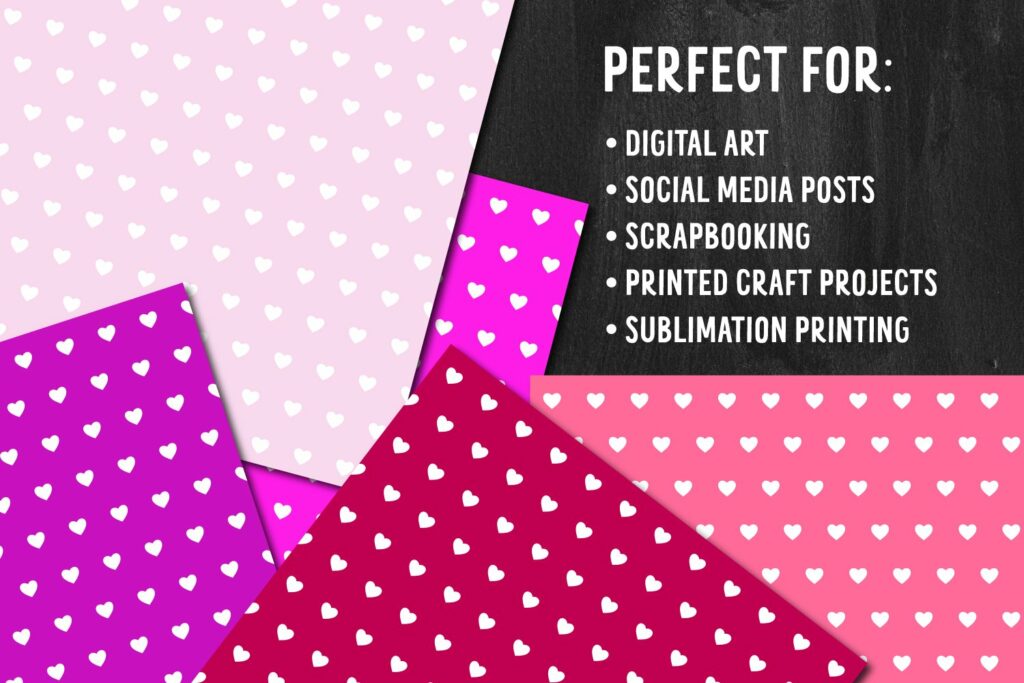 Hearts Digital Paper | Rainbow Paper – MasterBundles