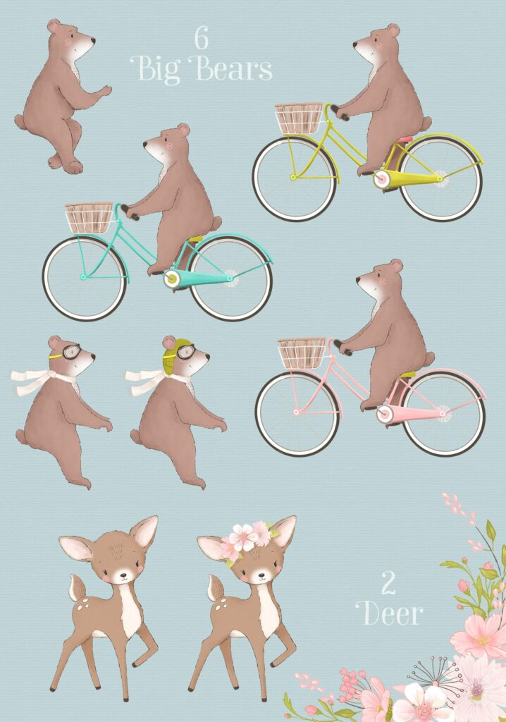 Cute Spring Woodland Animal Clipart – MasterBundles