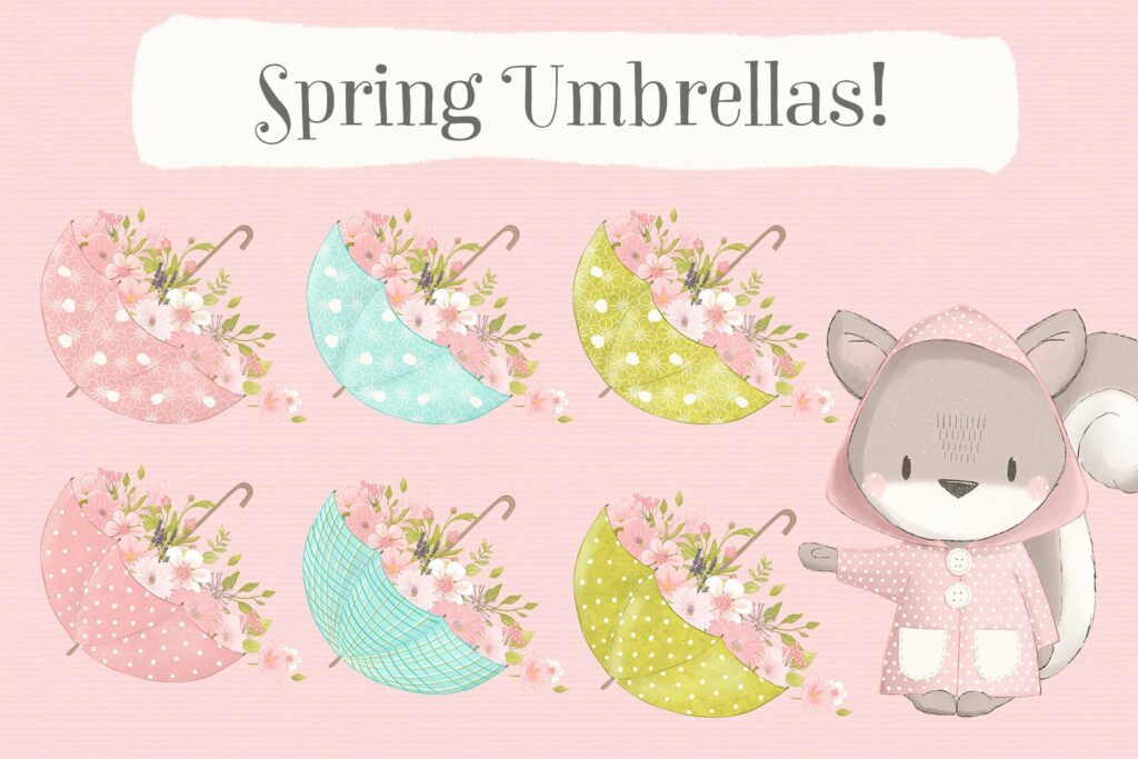Cute Spring Woodland Animal Clipart – MasterBundles
