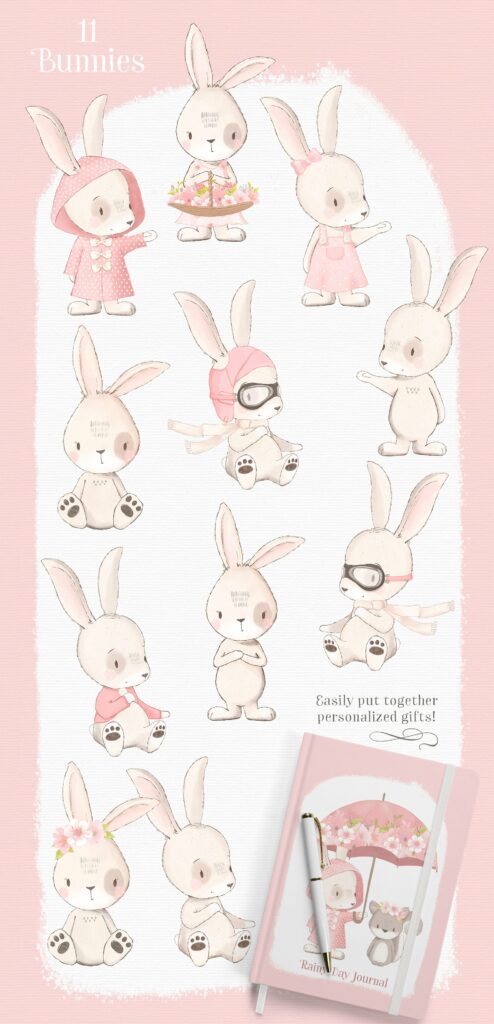 Cute Spring Woodland Animal Clipart – MasterBundles