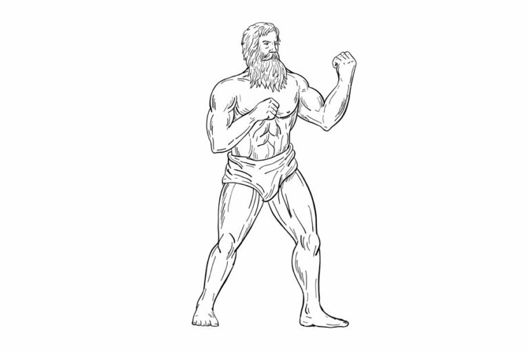 Bearded Boxer Fighting Stance Drawin – MasterBundles