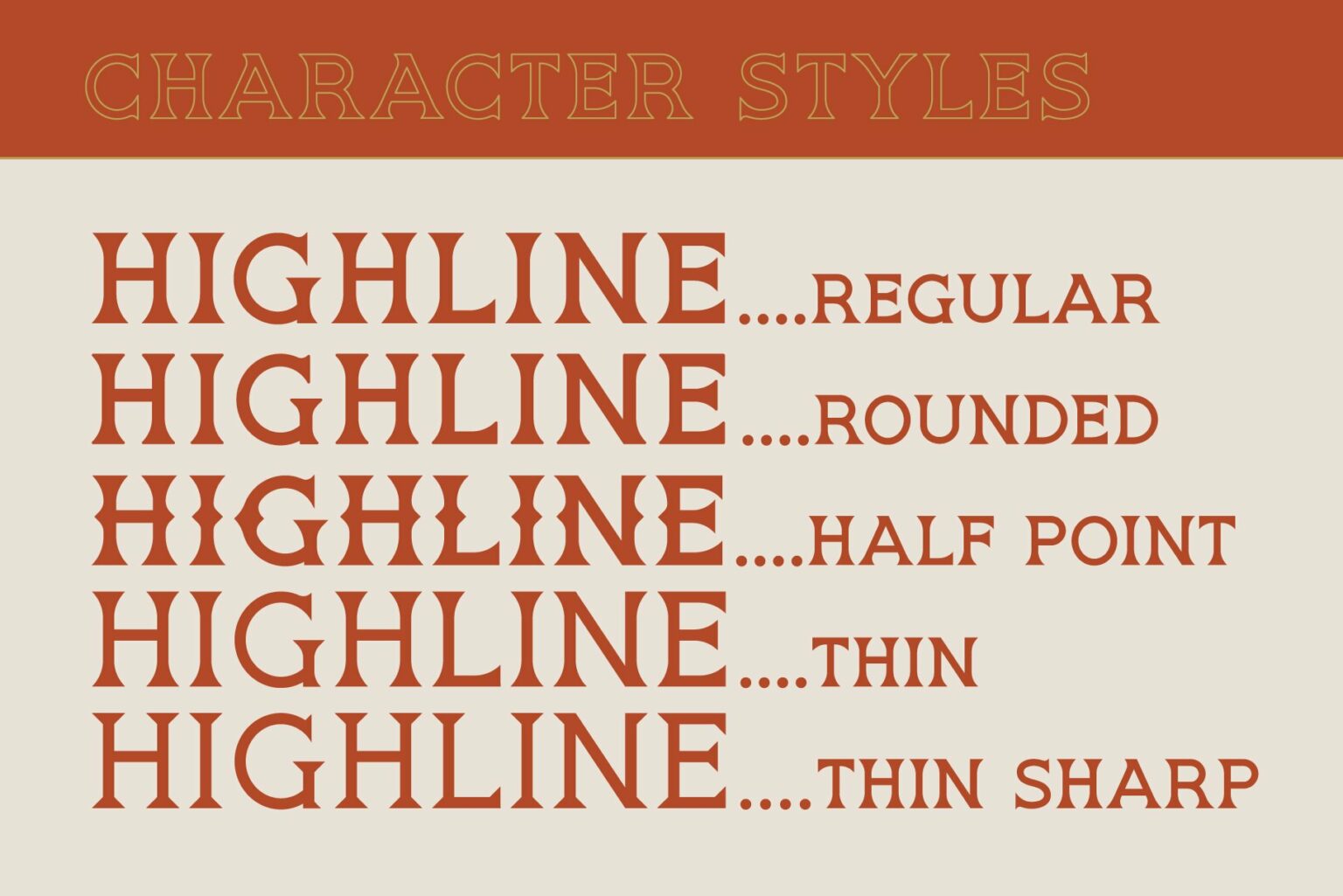 HIGHLINE Font | Vintage Font – MasterBundles