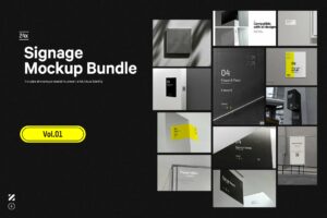 24x Signage Mockup Bundle – MasterBundles